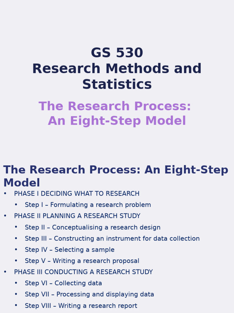 Topic 02 - The Research Proces An Eight-Step Model | PDF | Methodology ...