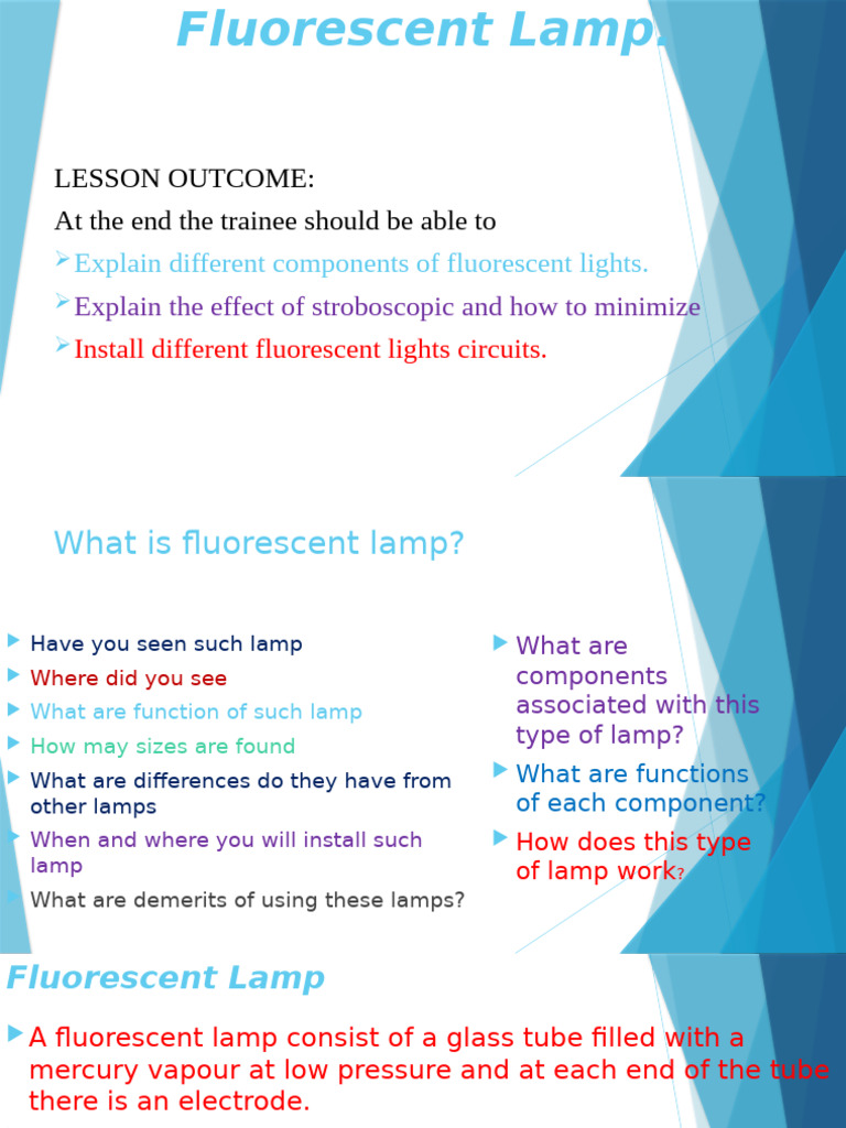 Understanding Fluorescent Lamps | PDF | Fluorescent Lamp | Vacuum Tube