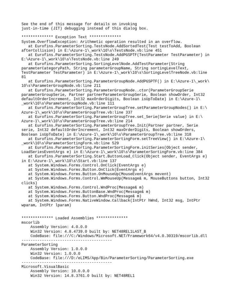 Complete Parameter Sorting Error | PDF | Operating System Families ...