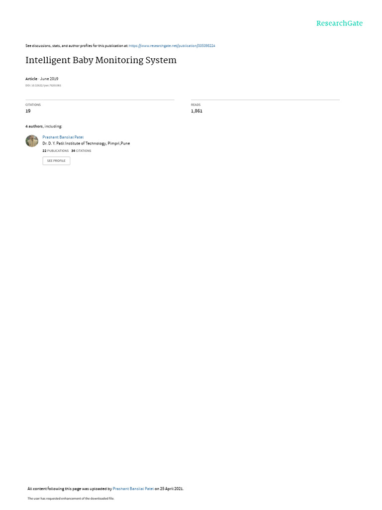 Paperon Automationin Baby Cradle | PDF | Arduino | Infants