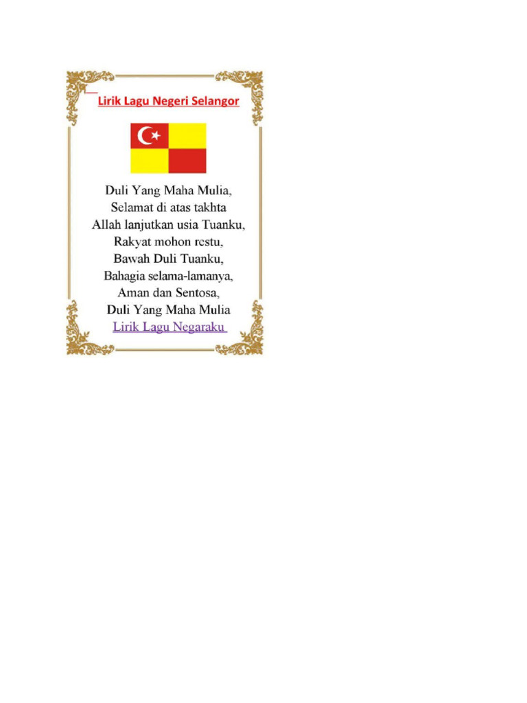Lagu Selangor | PDF