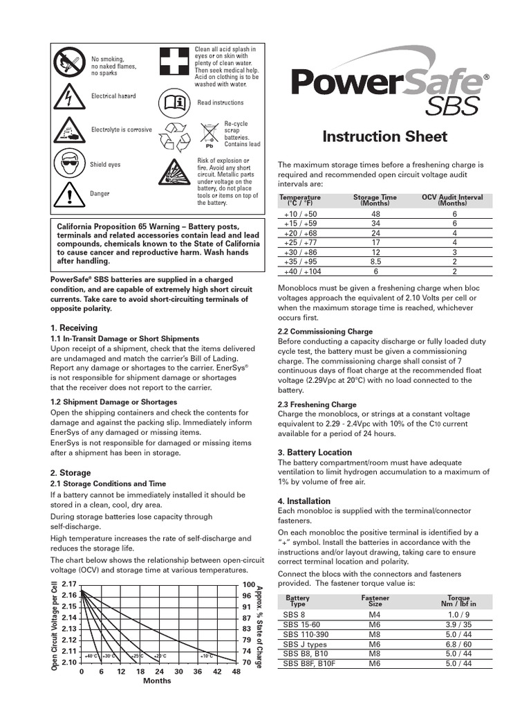 Instruction Sheet: 1. Receiving | PDF | Electricity | Electrical ...