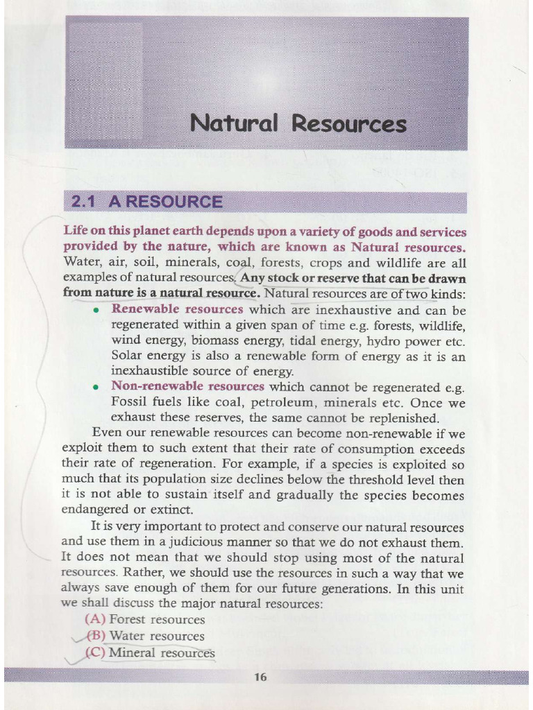 Unit3 - Natural Resources | PDF