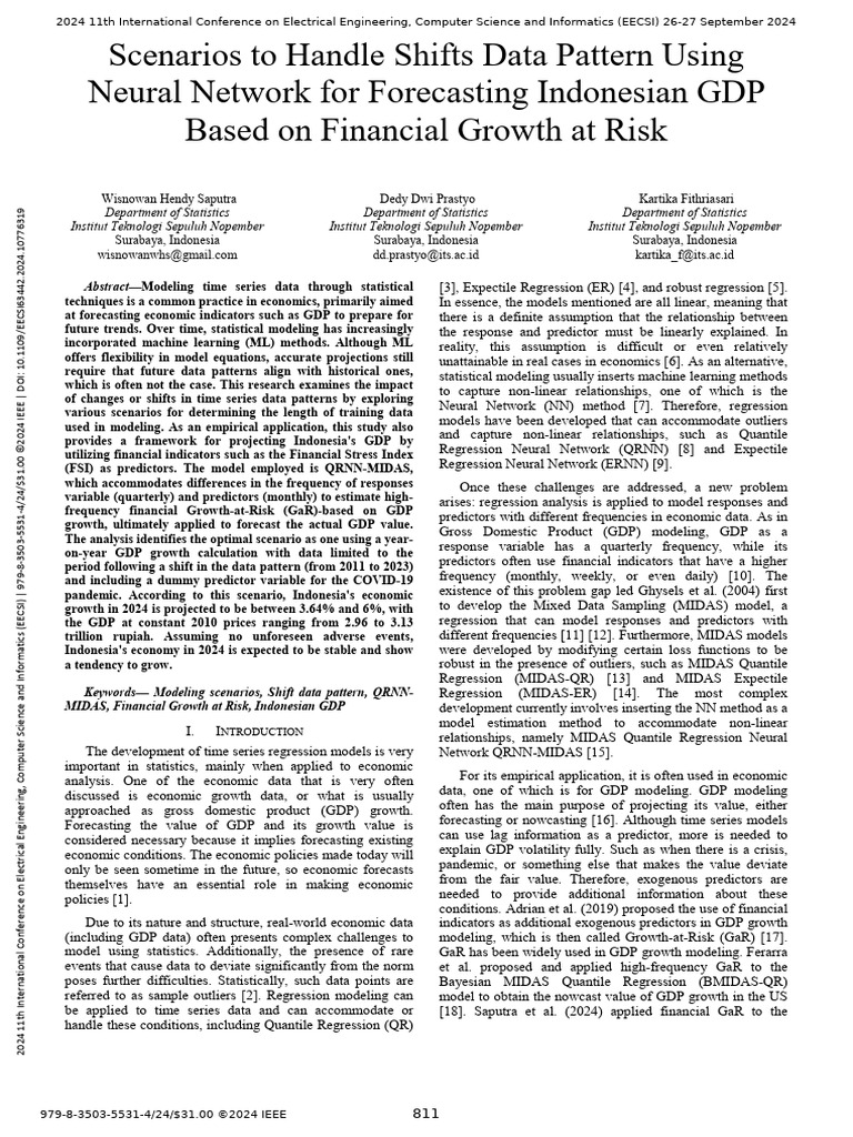 Scenarios To Handle Shifts Data Pattern Using Neural Network For Forecasting Indonesian GDP ...