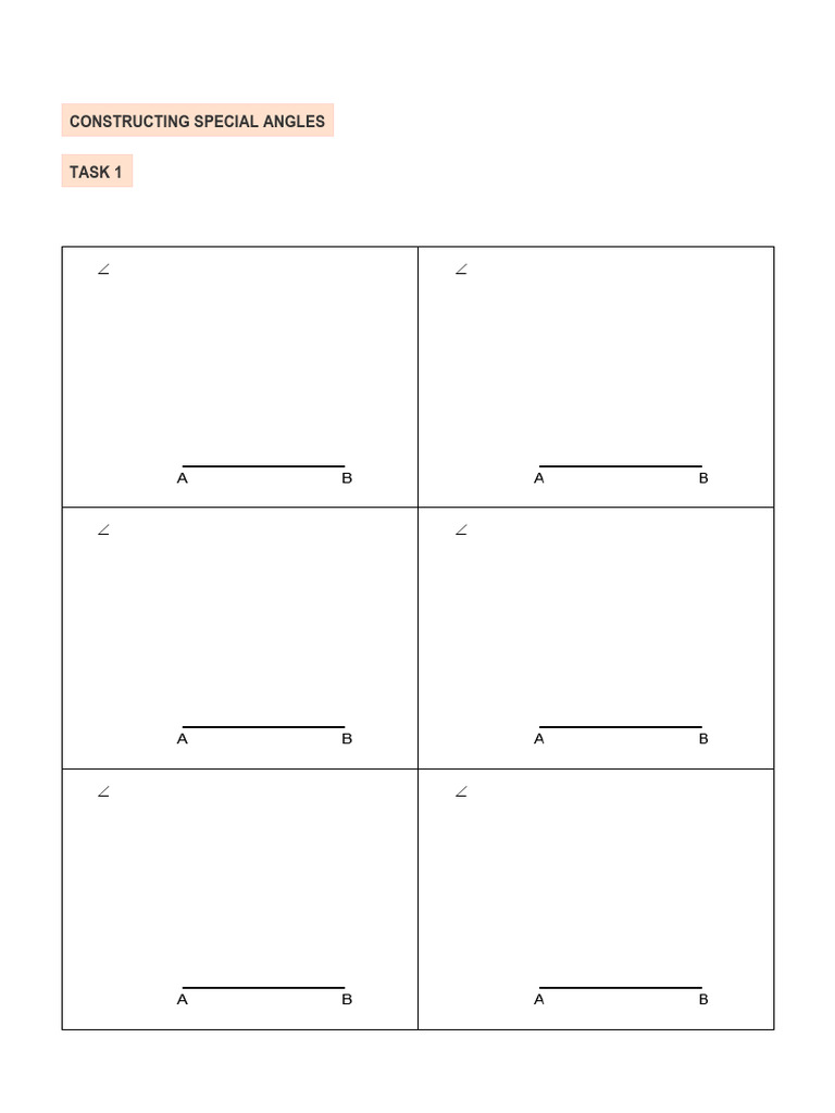 Constructing Special Angles | PDF