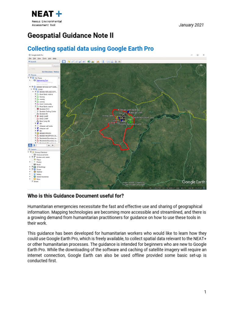 Using Google Earth Pro for Humanitarian Mapping | PDF | Geographic ...
