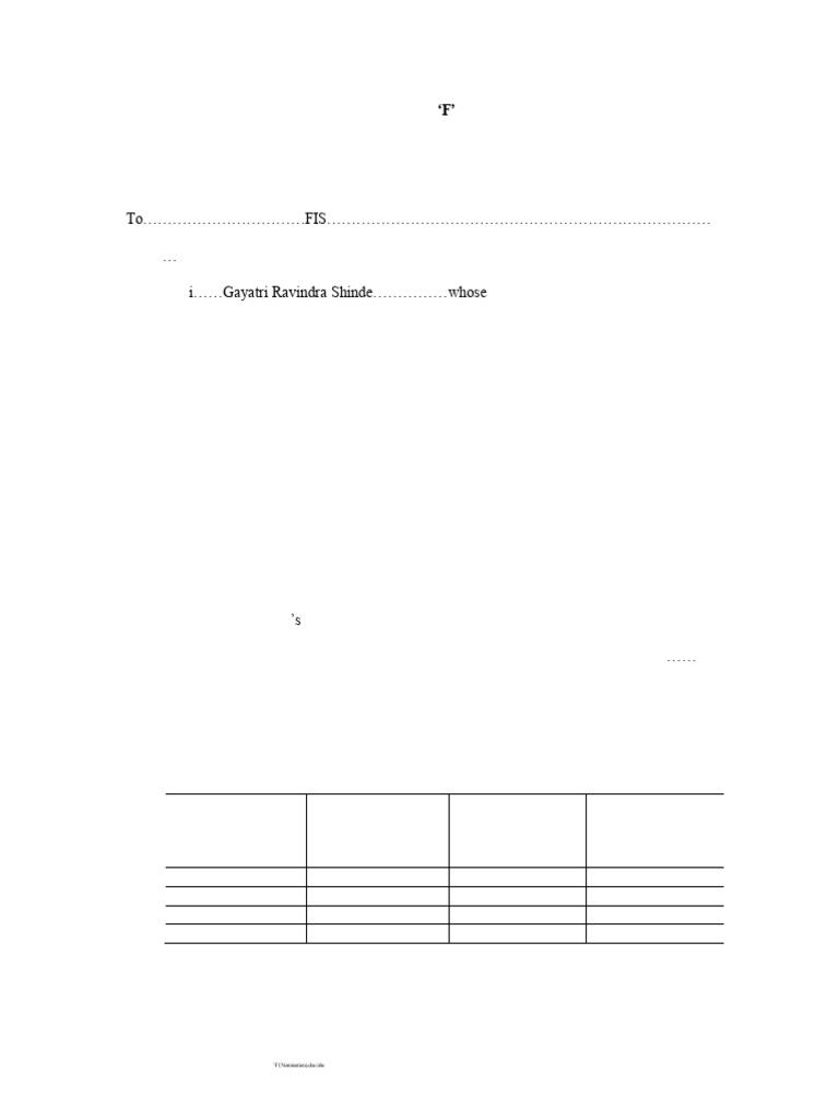 Gratuity Form F Nomination | PDF