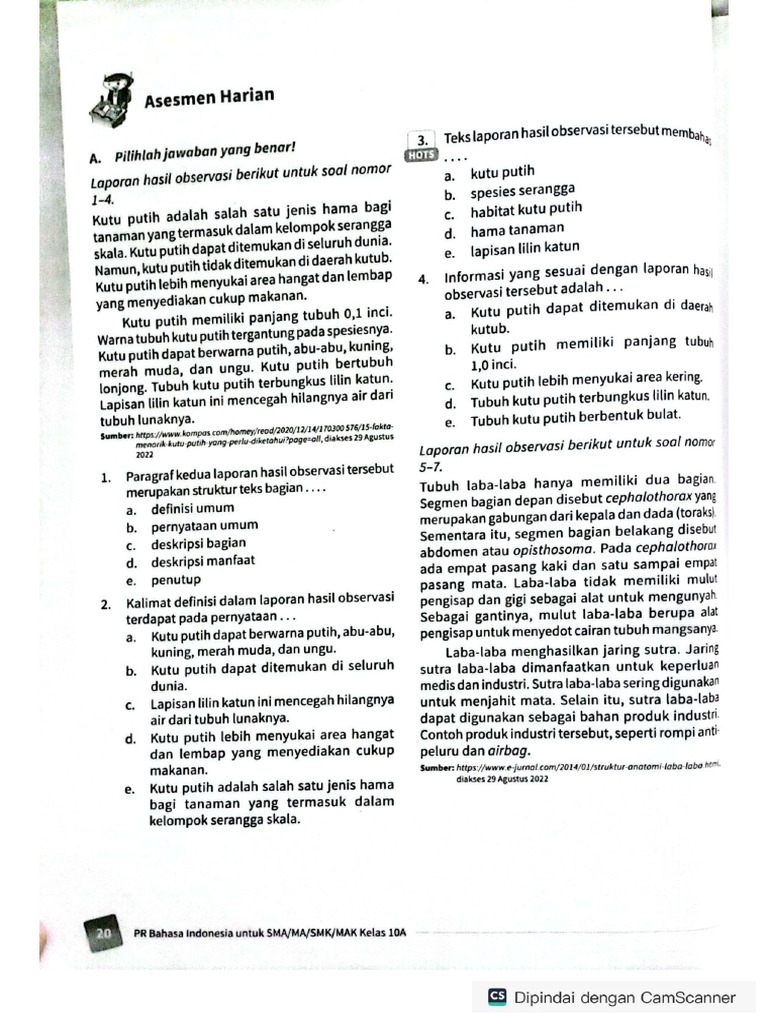 Latihan Soal Teks LHO | PDF