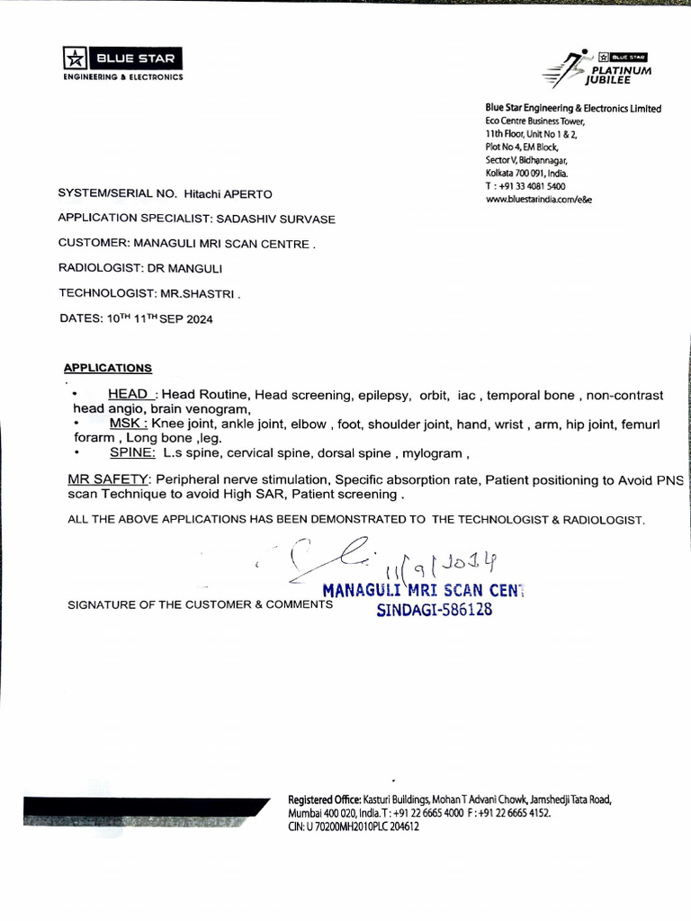 Manguli mri Sindagi application report | PDF