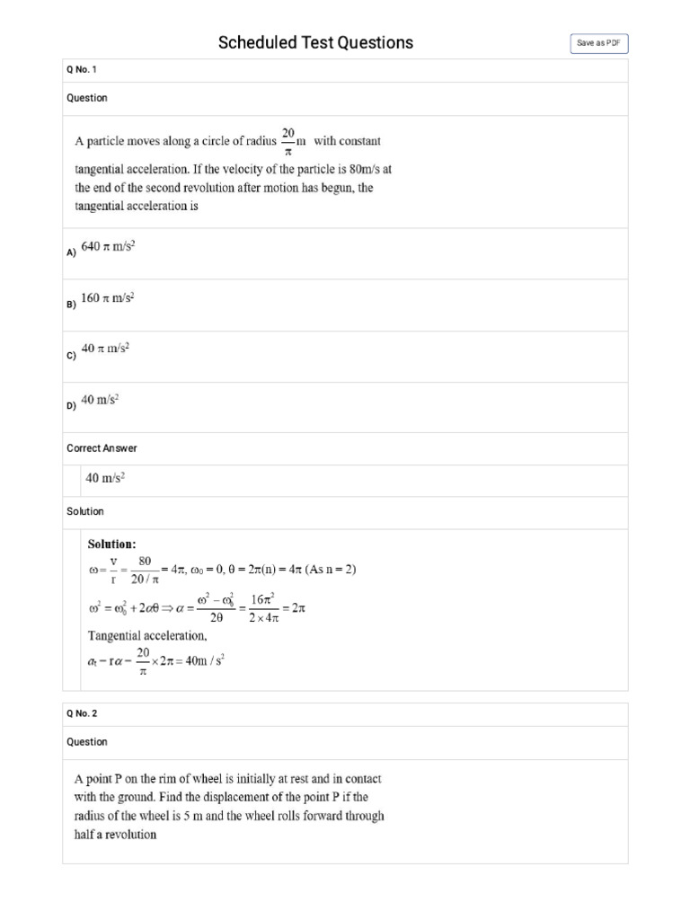 1 Rotation - Kinematics of Rotational Motion | PDF