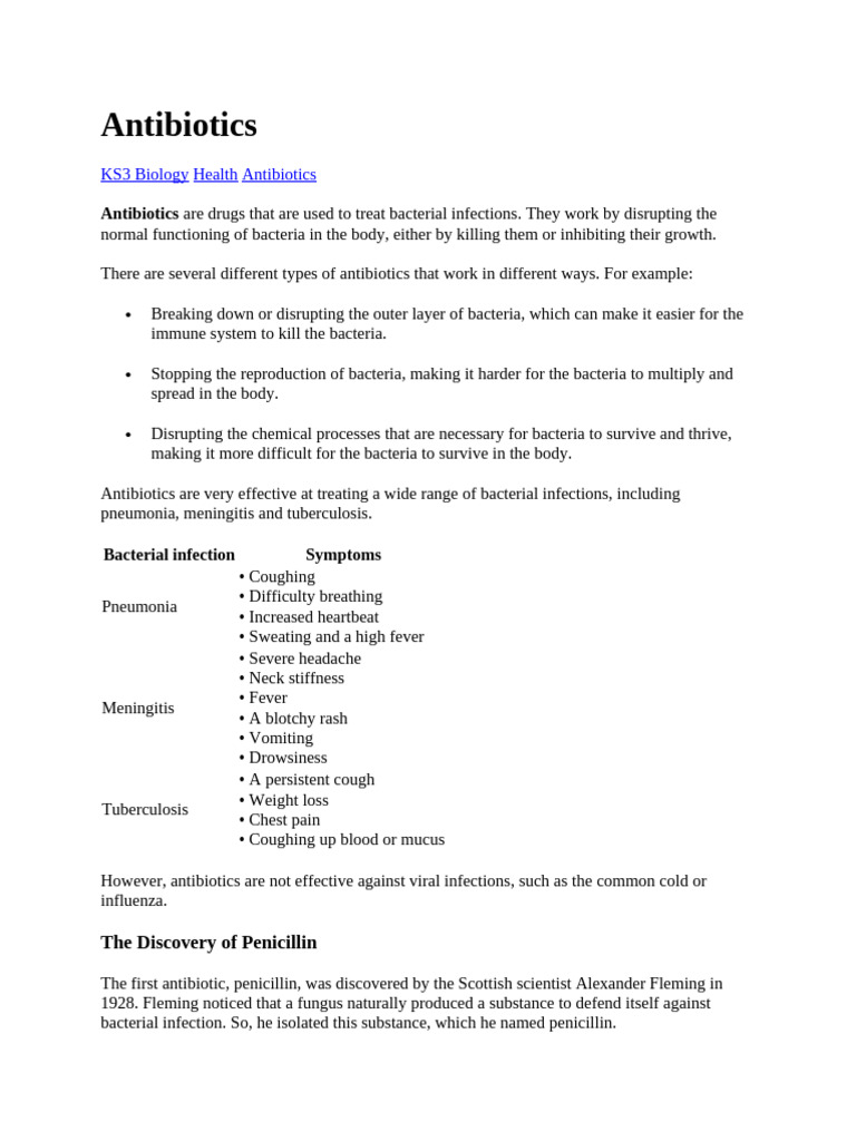 Antibiotics | PDF