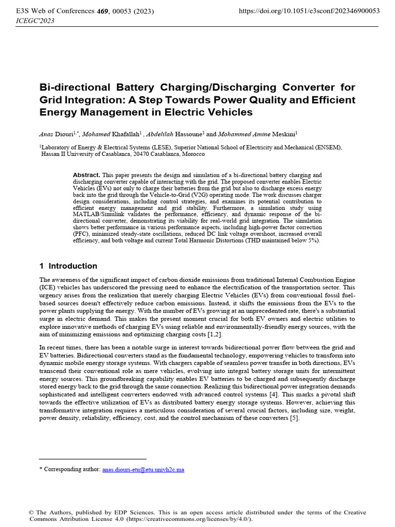 3.bi-Directional Battery ChargingDischarging Convert | PDF | Electric ...