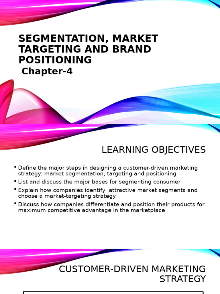 Chapter 04 -Market Segmentation, Targeting and Positioning | PDF ...