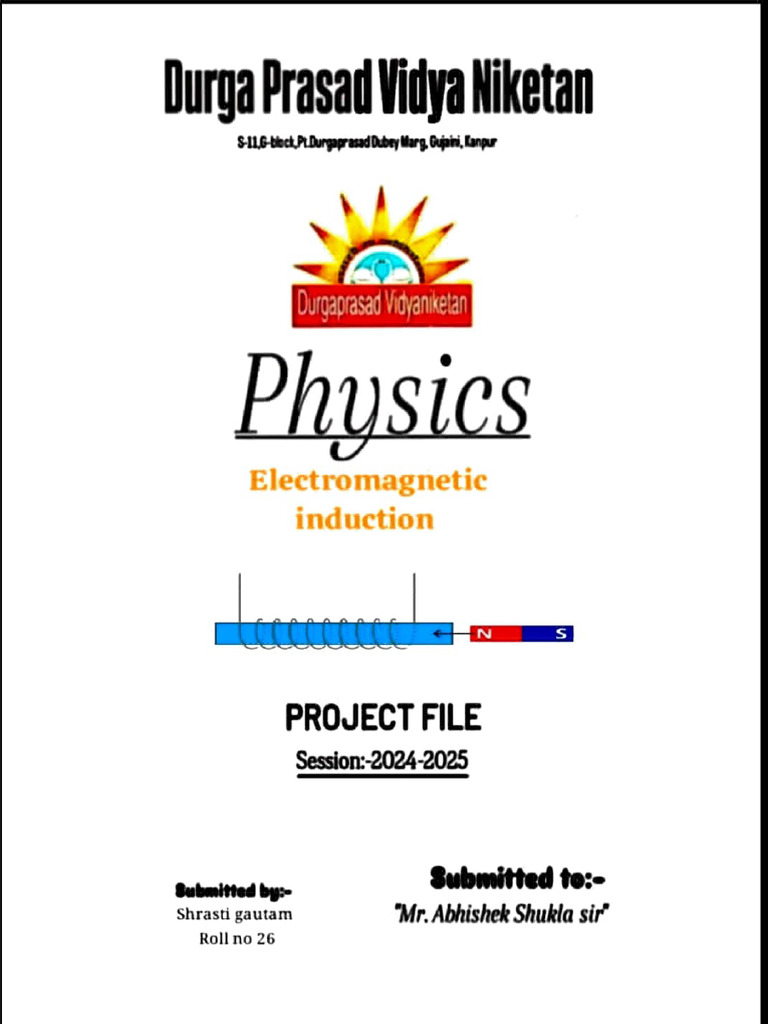 physics project | PDF | Electromagnetic Induction | Inductor