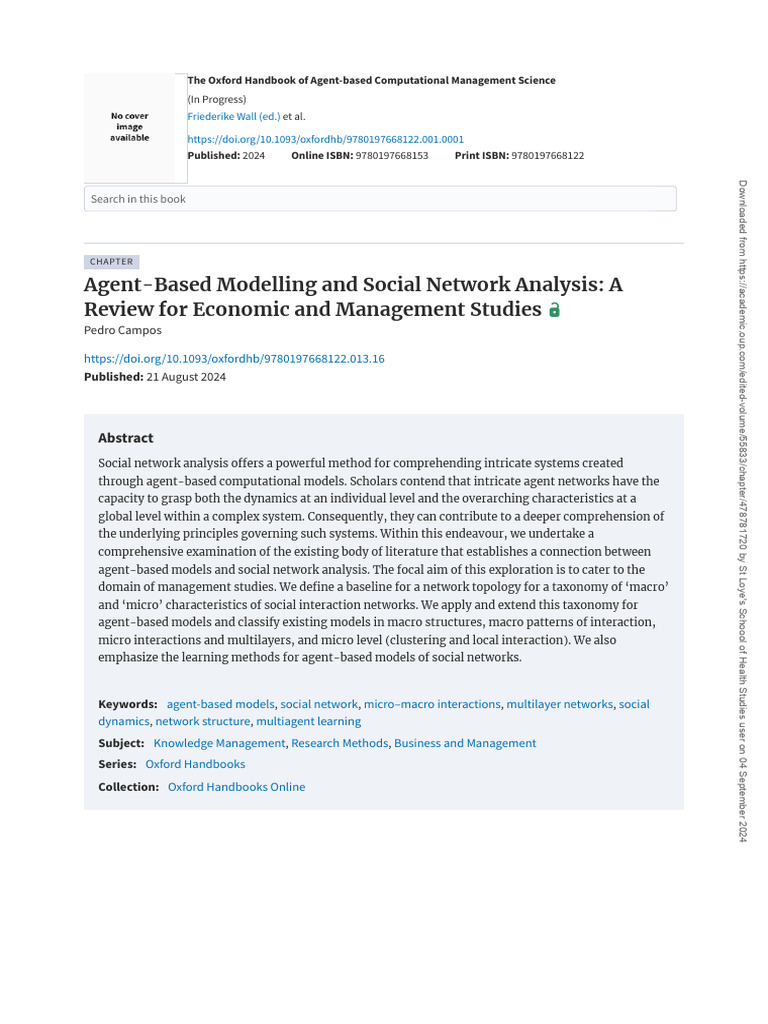 Campos_2024 | PDF | Agent Based Model | Social Network