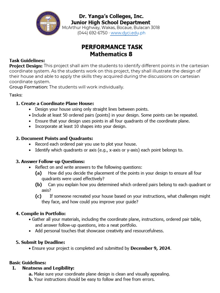 PETA Q2-Math 8.pdf - 20241208 - 172653 - 0000 | PDF | Cartesian ...