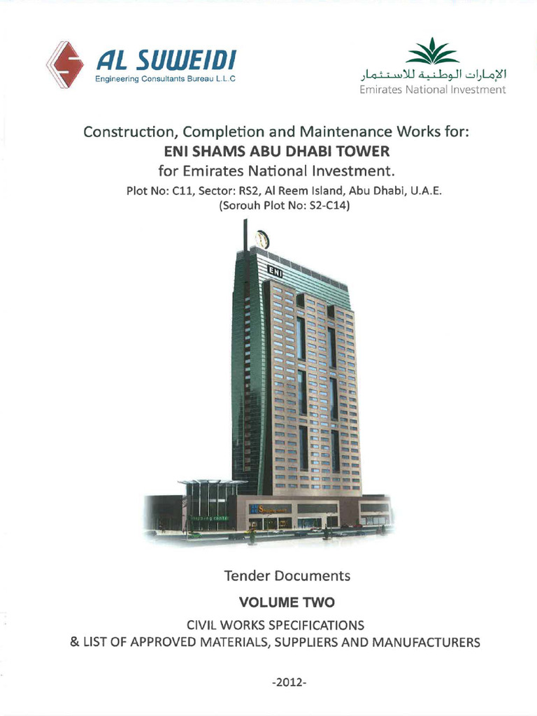 ENI Shams Tower Construction Specs | PDF | United Arab Emirates ...