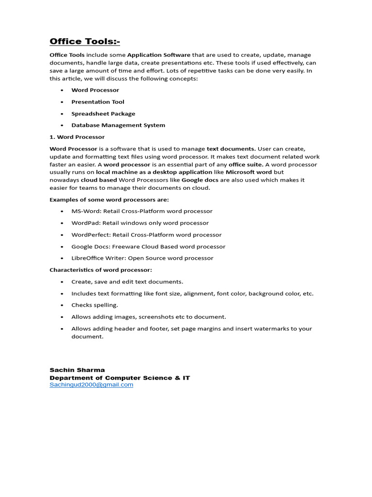 Unit 1 | PDF | Spreadsheet | Databases