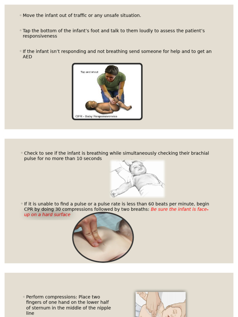 Infant CPR Guidelines and Techniques | PDF
