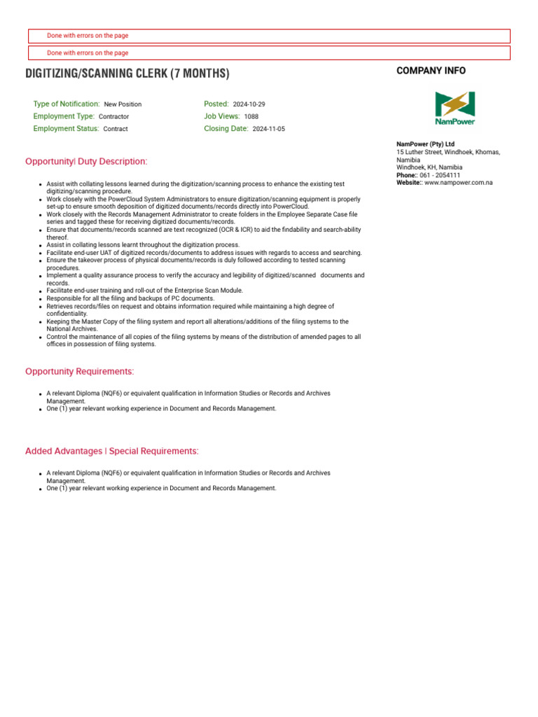 NIEIS - Print Vacancy Management Listing Digitizing - Scanning Clerk (7 ...