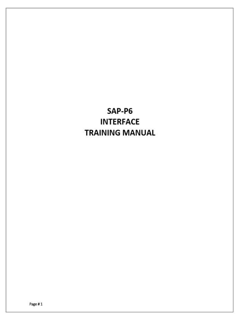 SAP P6 Interface | PDF | Microsoft Excel | Computer Science