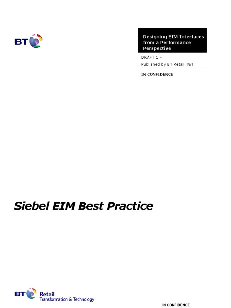 Siebel Eim Best Practise1 | PDF | Sql | Parameter (Computer Programming)