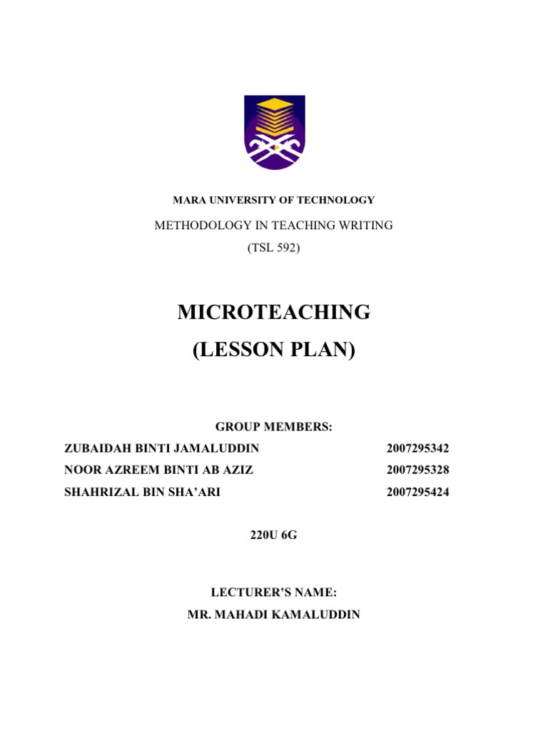 Micro Teaching Writing | PDF
