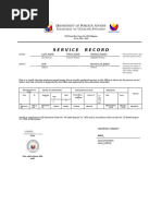 Employee Service Record Format | PDF