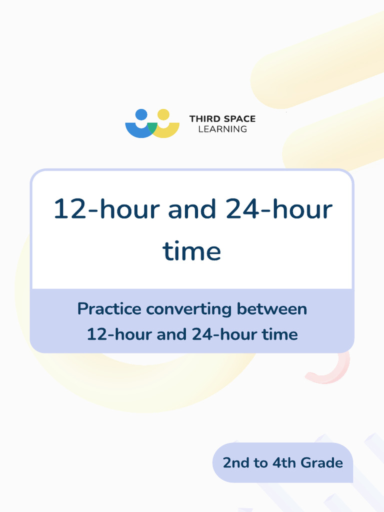 Converting 12-Hour and 24-Hour Time | PDF