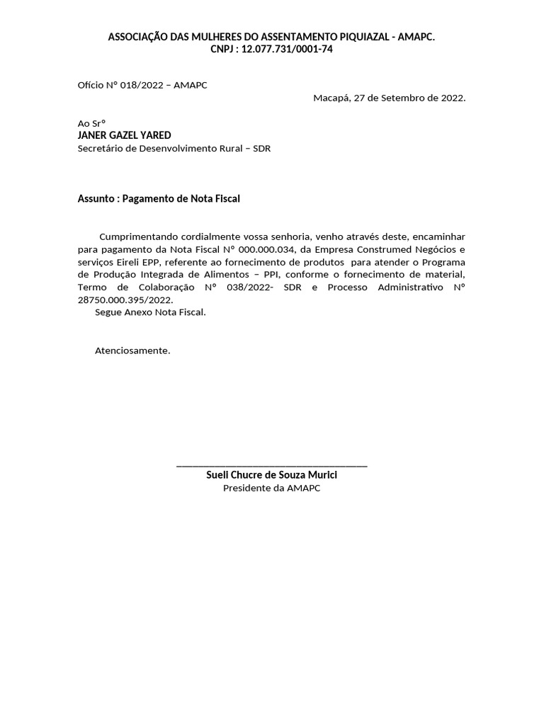 Ofício Nº 027 | PDF