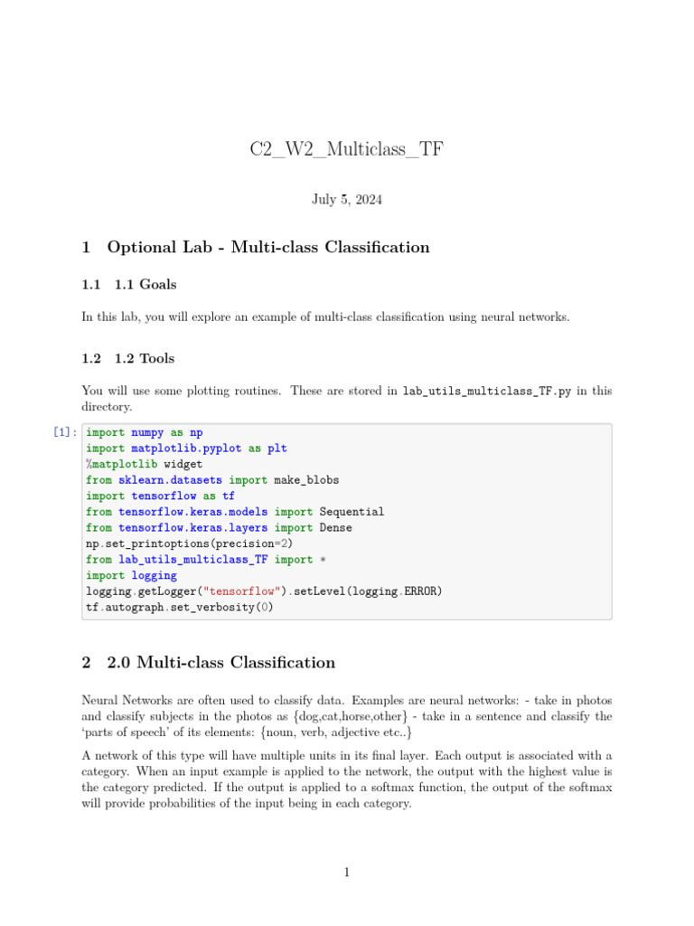 C2 W2 Multiclass TF | PDF | Artificial Neural Network | Applied Mathematics