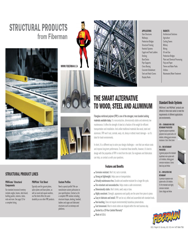 Fiberman Structural Products | PDF | Corrosion | Fibre Reinforced Plastic