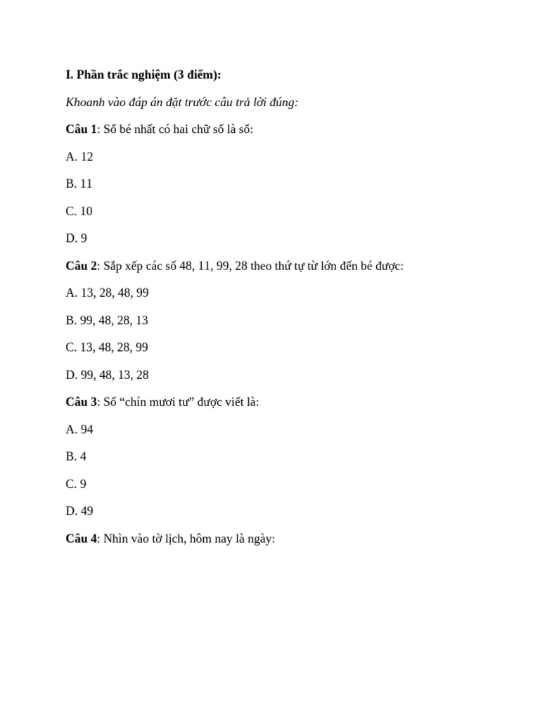 Đề Thi Ck II Toán 1 | PDF