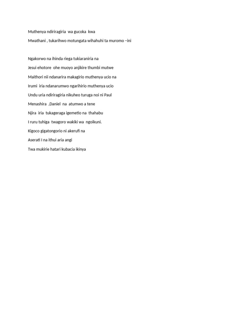 Kikuyu Song | PDF