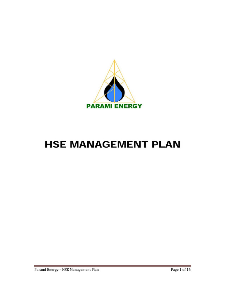 Hse Management Plan | PDF