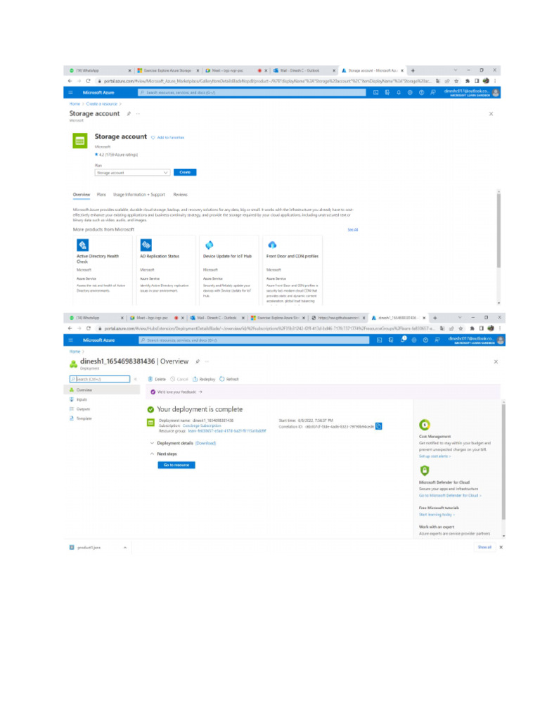 LAB3 Explore Azure Storage | PDF