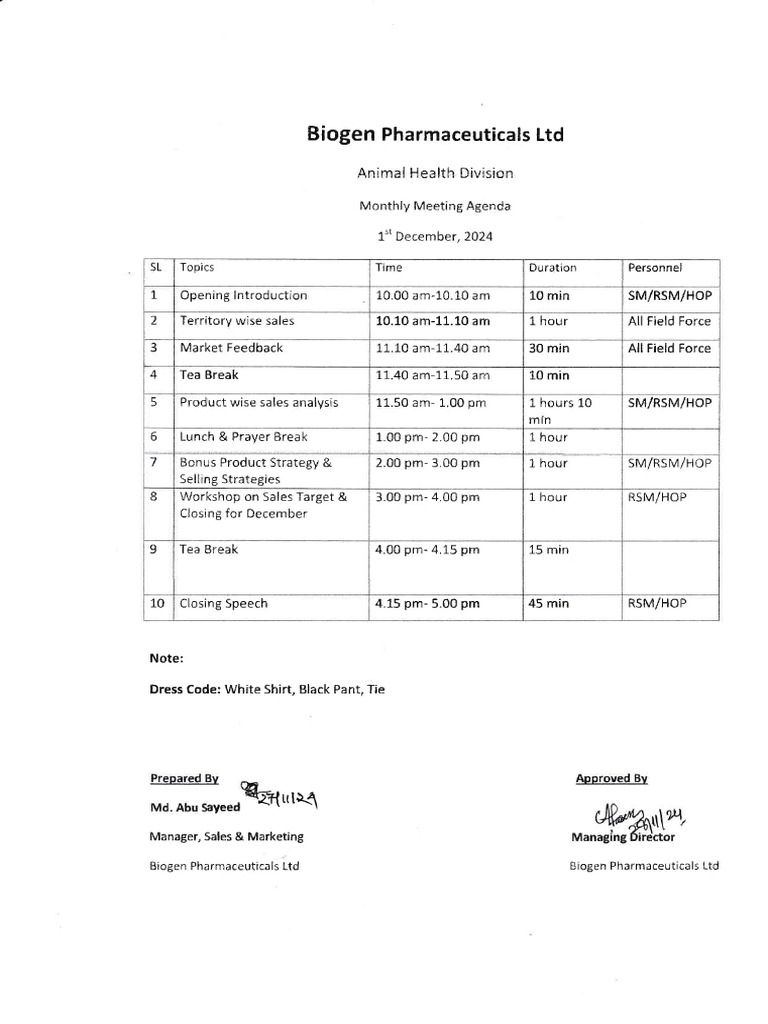 Meeting Agenda Dec'24 | PDF Meeting Agenda Dec'24 | PDF
