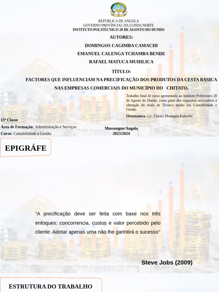 Slide de apresentação do TFC 2024-1 | PDF | Despesa | Marketing