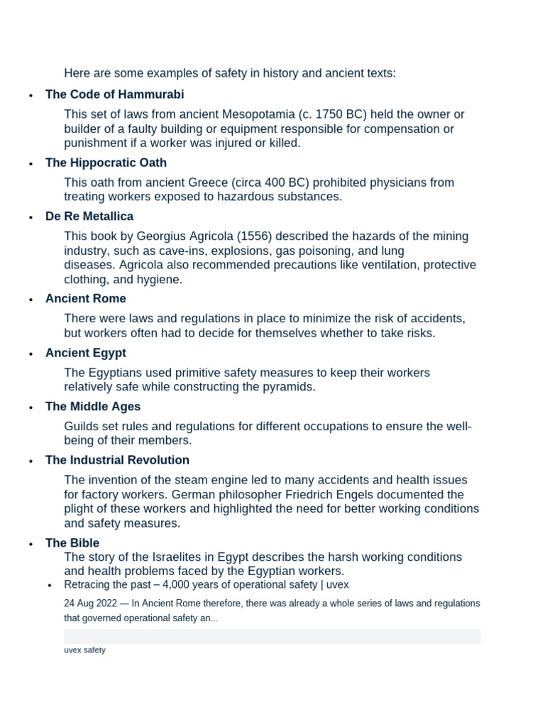 History of Workplace Safety Evolution | PDF | Occupational Safety And ...