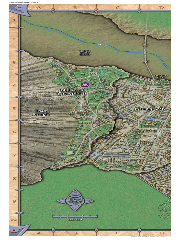 Ptolus City Map for RPG Fans | PDF