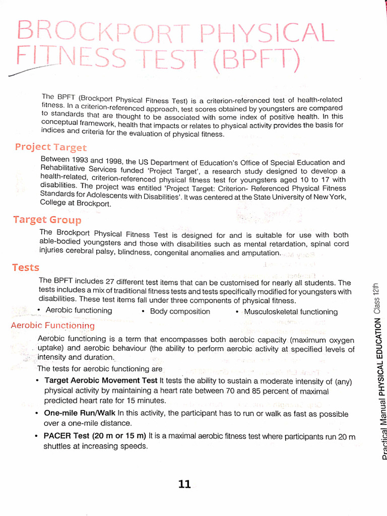 Physical Education 2 (BPFT) - 1 | PDF