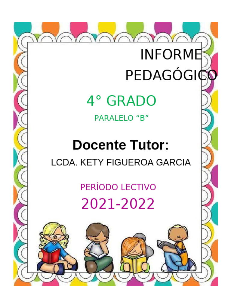 Informe Pedagogico Primer Quimestre 2021 Aprendamos Juntos | PDF
