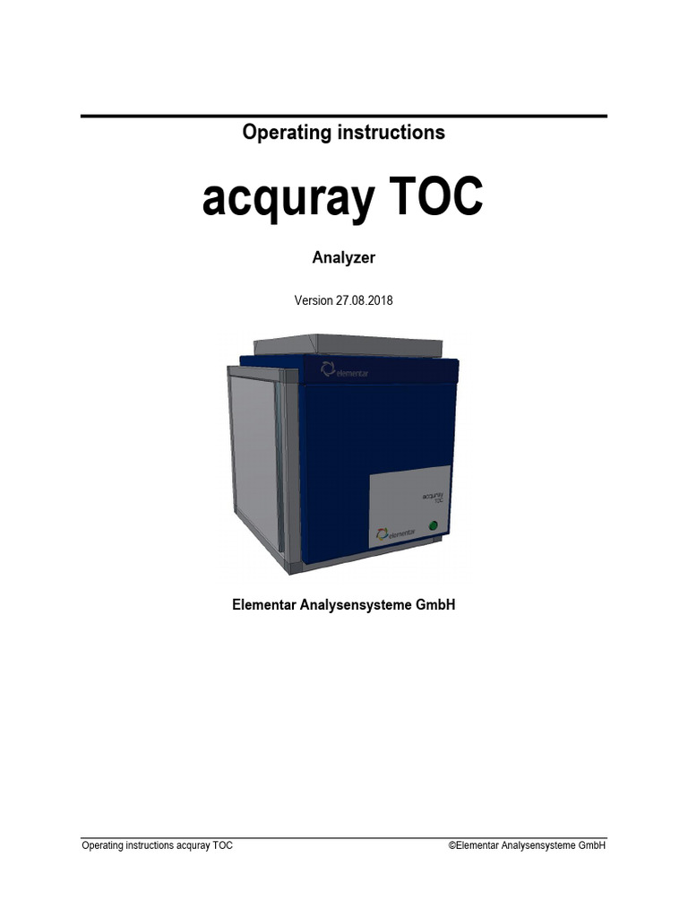 Acquray TOC Analyzer | PDF | Computing