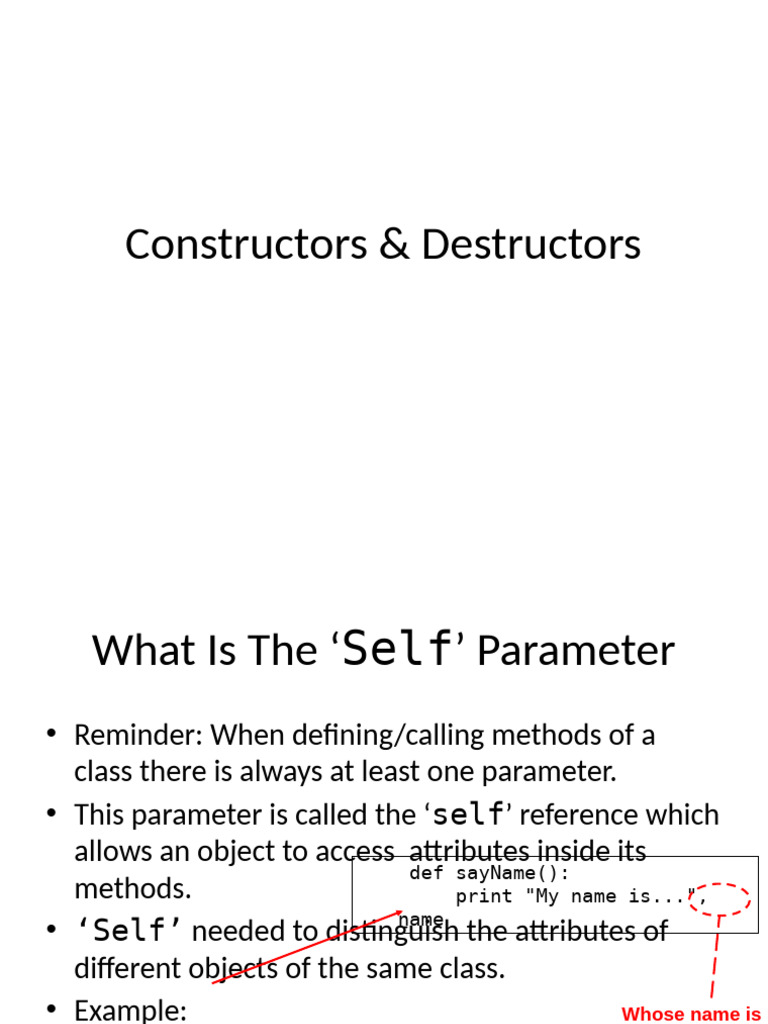Lesson 02 - Constructors & Destructors | PDF | Programming | Constructor (Object Oriented ...