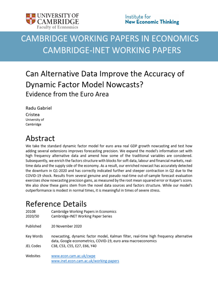 Can Alternative Data Improve The Accuracy of Dynamic Factor Model ...