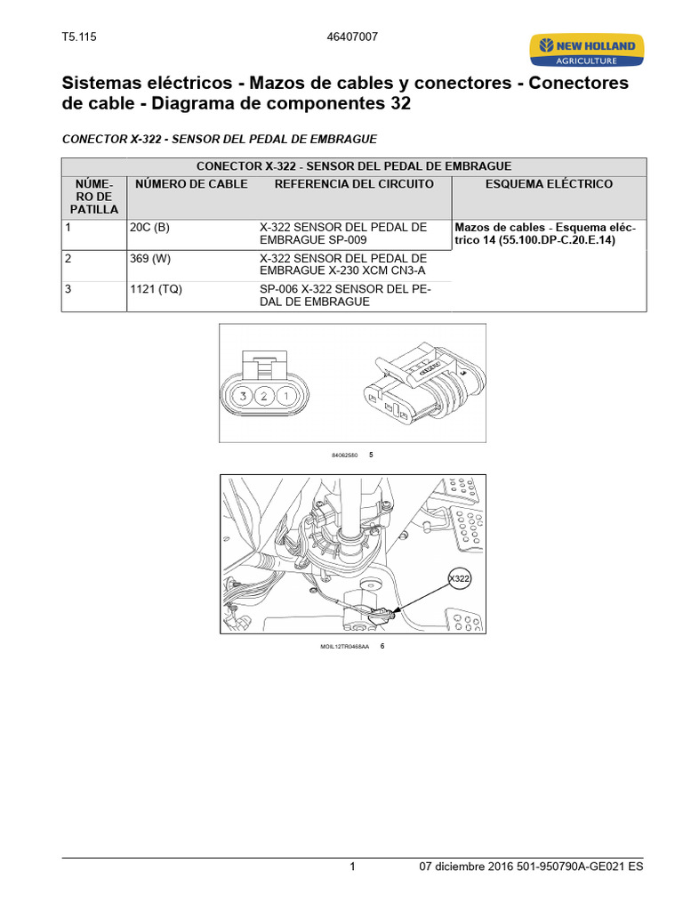 Diagrama Conector X-322 Embrague | PDF