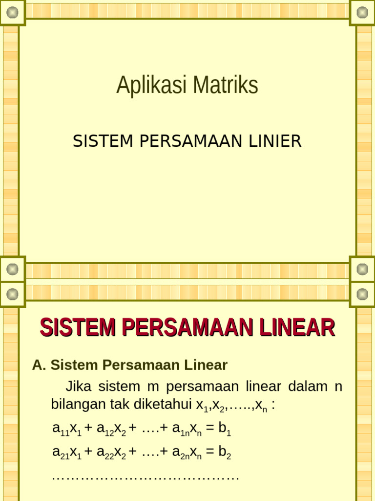 Pert. 13a Matriks Aturan Cramer | PDF