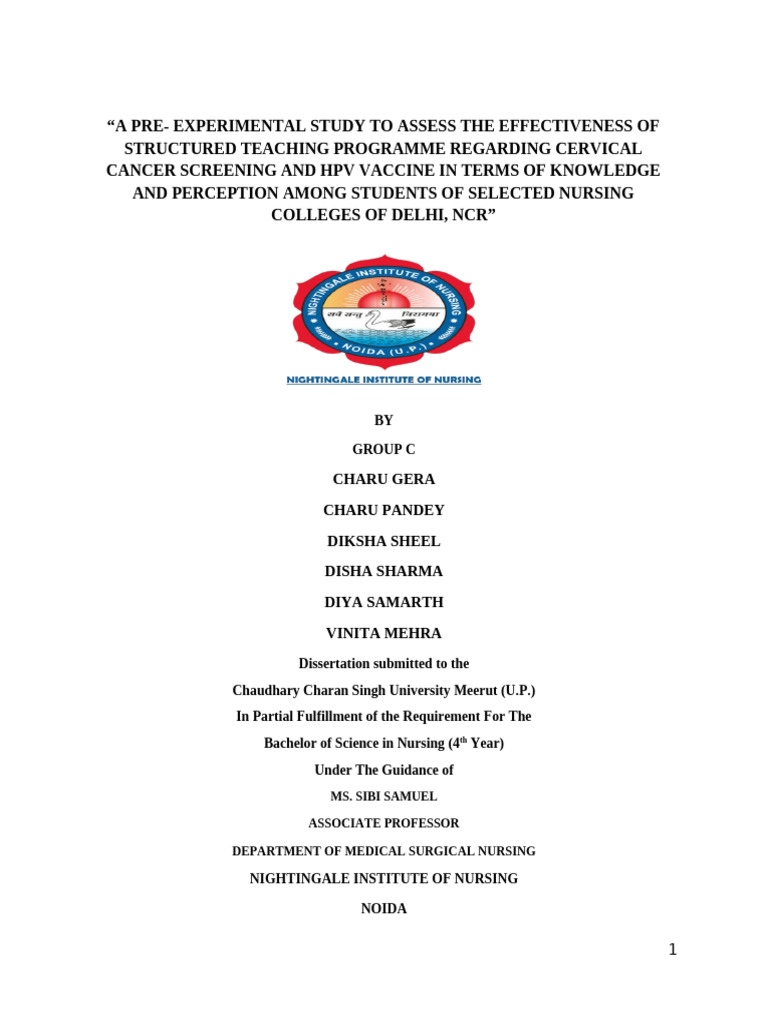 Final Thesis (2) | PDF | Cervical Cancer | Cancer