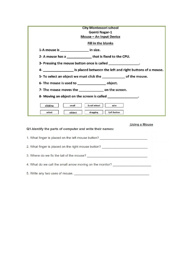 COMPUTER Grade 2 q&a | PDF