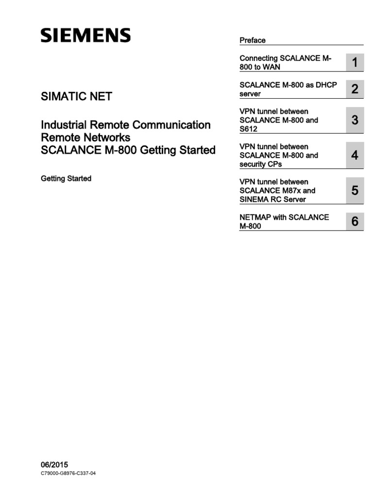 SCALANCE M-800 Setup Guide | PDF | Computer Network | Ip Address